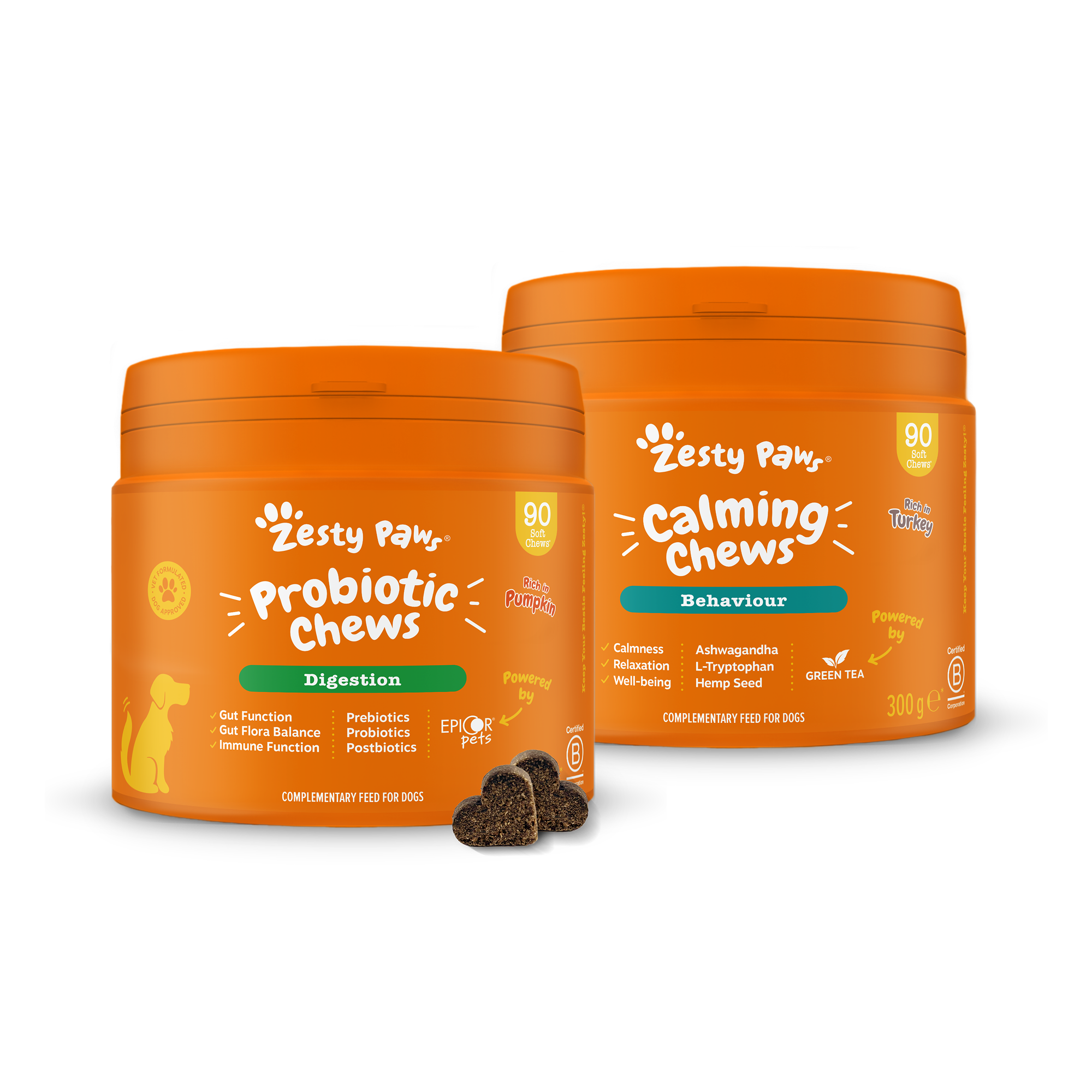 Dog Digestive & Calming Duo – Zesty Paws UK