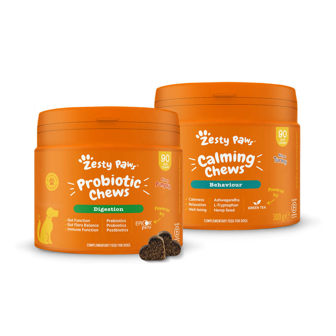 Dog Digestive & Calming Duo – Zesty Paws UK